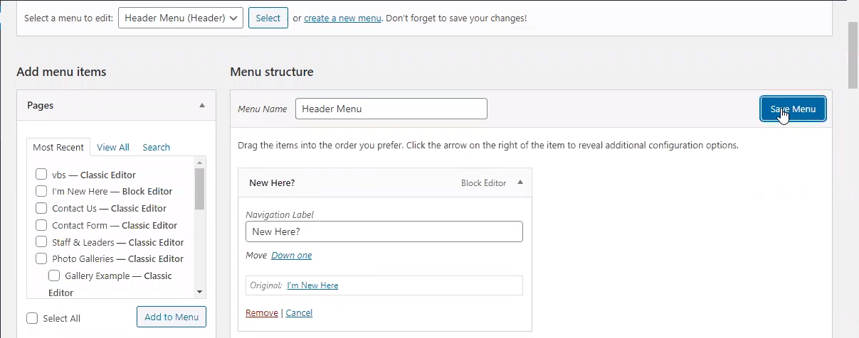 Essential WordPress Editing Skills (Part 2): Menus - Five More Talents
